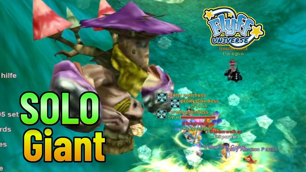 Flyff Universe - Solo Giant Mushpoie mit Level 76 FULL STR Knight ...