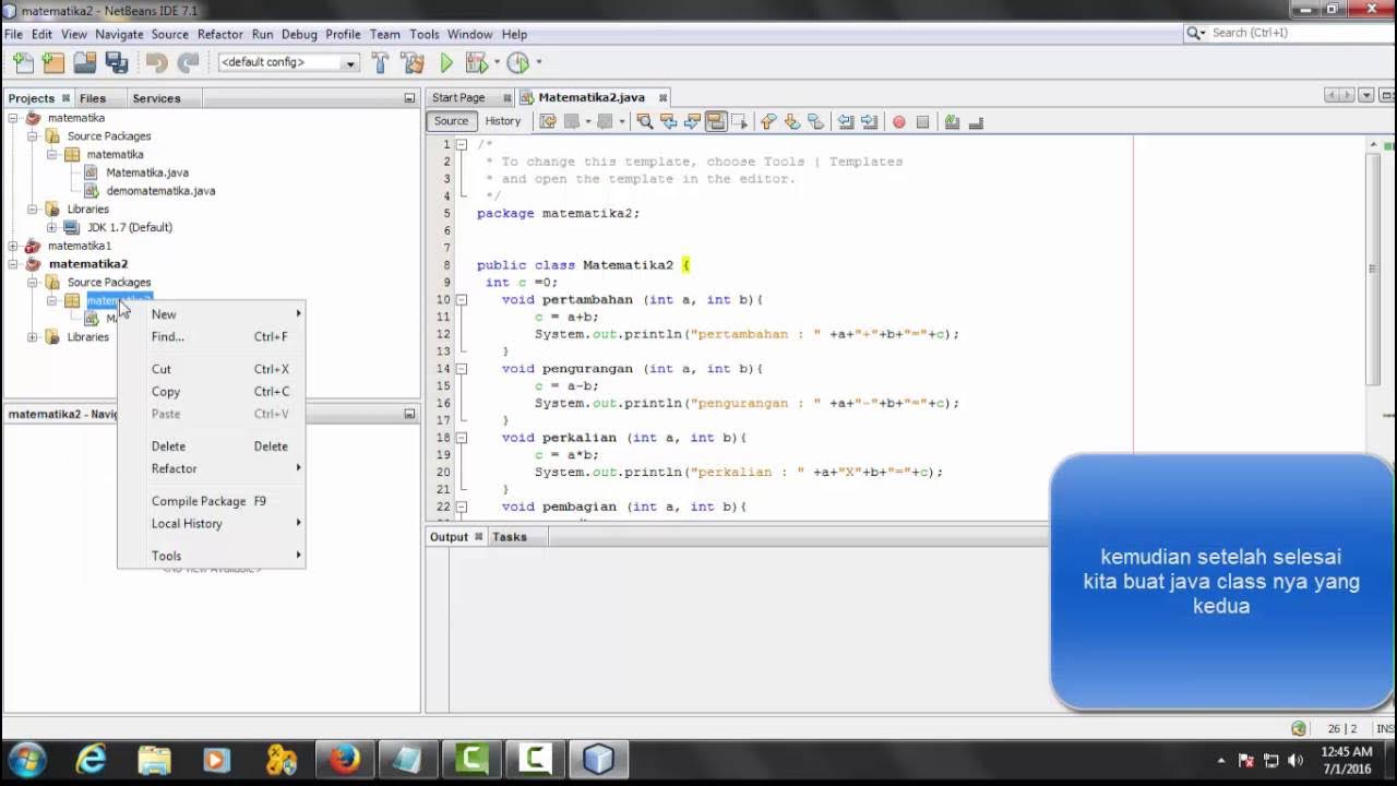 TUTORIAL JAVA PERHITUNGAN MATEMATIKA - YouTube