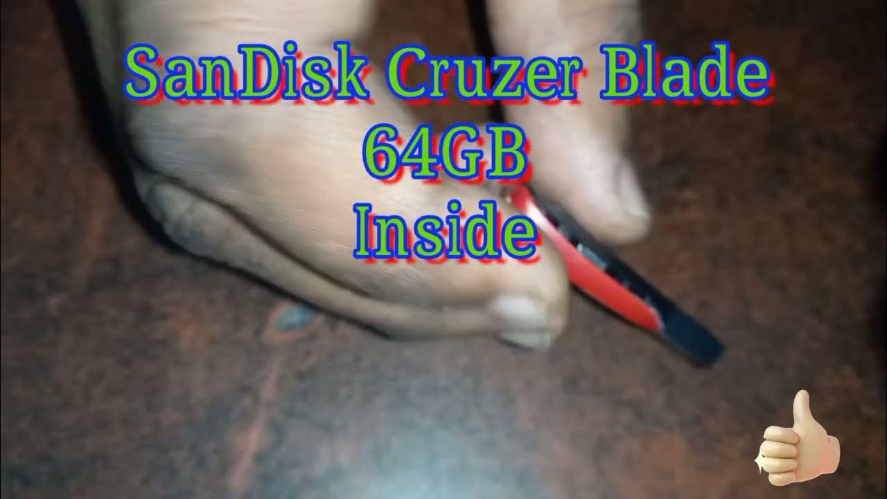 SanDisk Cruzer Blade 64GB pendrive inside. - YouTube