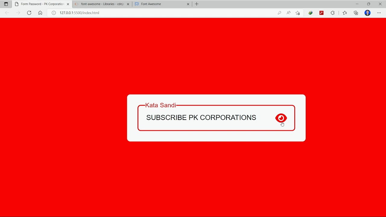 Cara Melihat Password Html Css Javascript Plokoding Youtube 5389