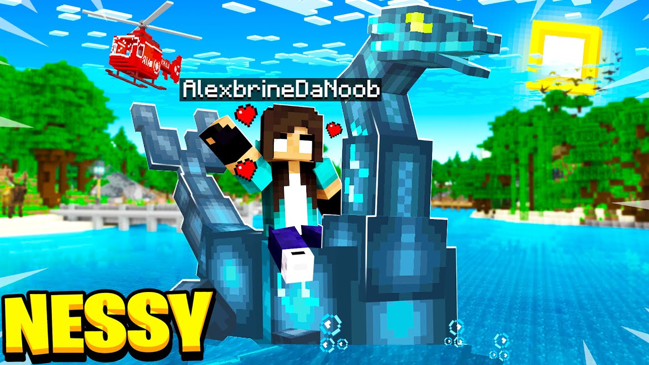 noob Girl tames SECRET Minecraft Mob.. (Block Ness Monster #10) - YouTube
