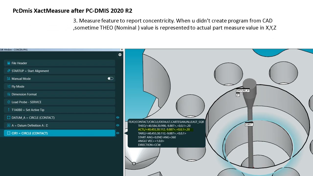 PcDmis Concentricity Guide - YouTube