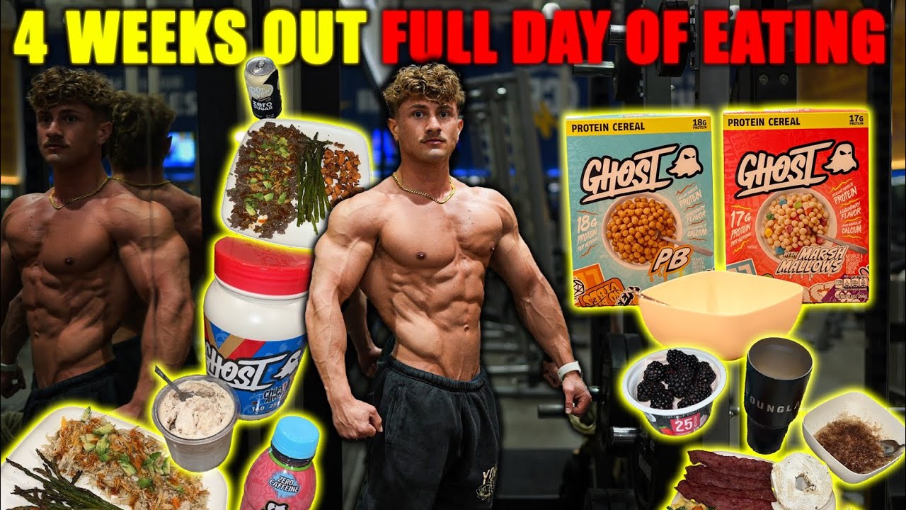FULL DAY OF EATING 4 WEEKS OUT | PREP EP. 7 - YouTube