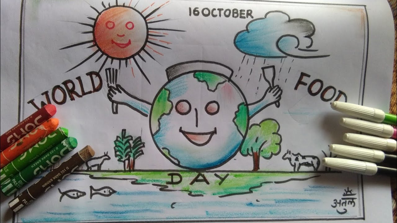 How To Draw World Food Day Drawing Poster how-to-draw-world-food-day-drawing-poster