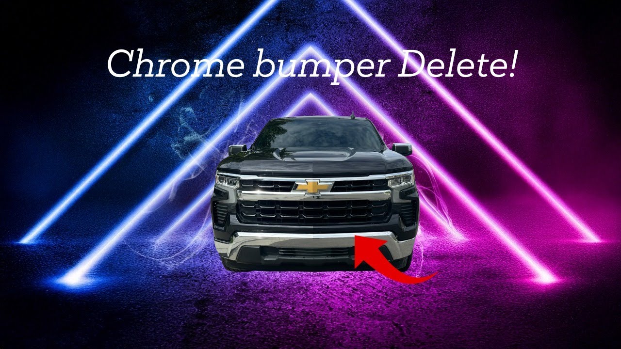 Chevy Silverado Front Chrome Bumper DIY backyard paint job ! - YouTube