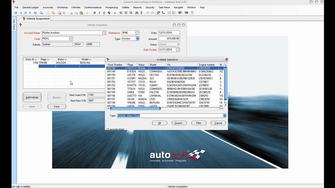 Demonstration - Vehicle Sales and Workshop Software Overview. Autosoft ...