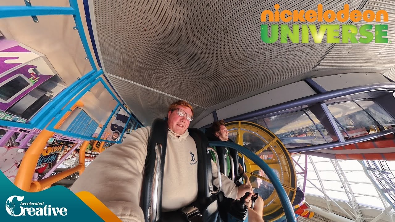 Jimmy Neutron's Atom Smasher 2026 on-ride ridercam 5K POV - Nickelodeon ...