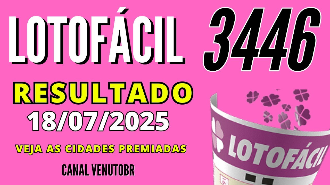 🍀 Resultado Lotofácil 3446 - YouTube