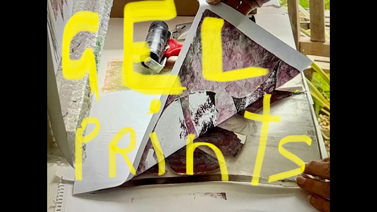 PAINTING IDEAS and GEL PRINTS using paper stencils - YouTube