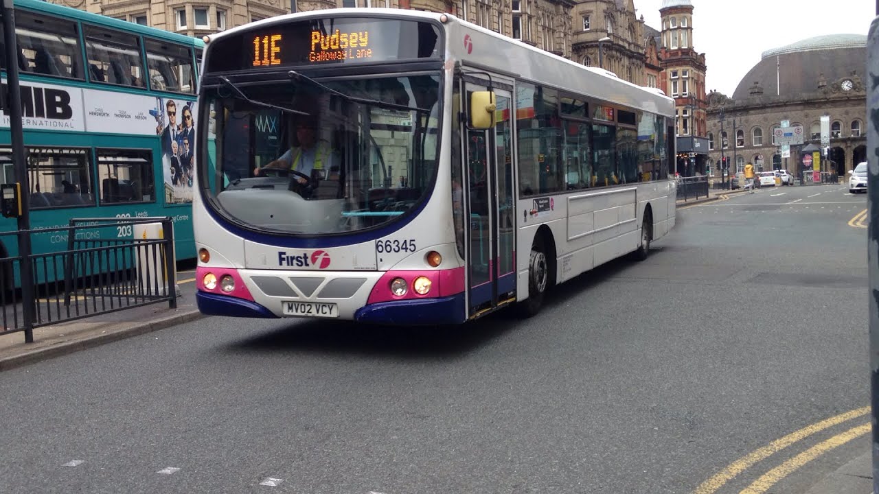 66345 First Leeds at Leeds city centre - YouTube