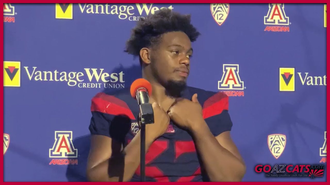 Arizona running back DJ Williams talks after camp practice No. 10 (8.14 ...
