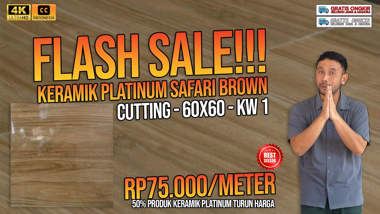 FLASH SALE KERAMIK MOTIF KAYU JATI PLATINUM‼ CUTTINGAN MIRIP GRANIT ...