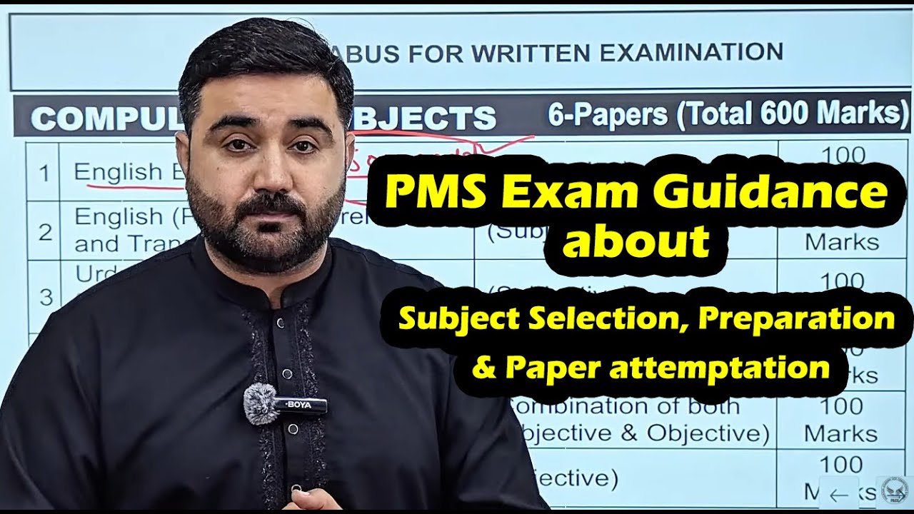PMS Subject Selection, Preparation & Paper attemptation Explained by ...