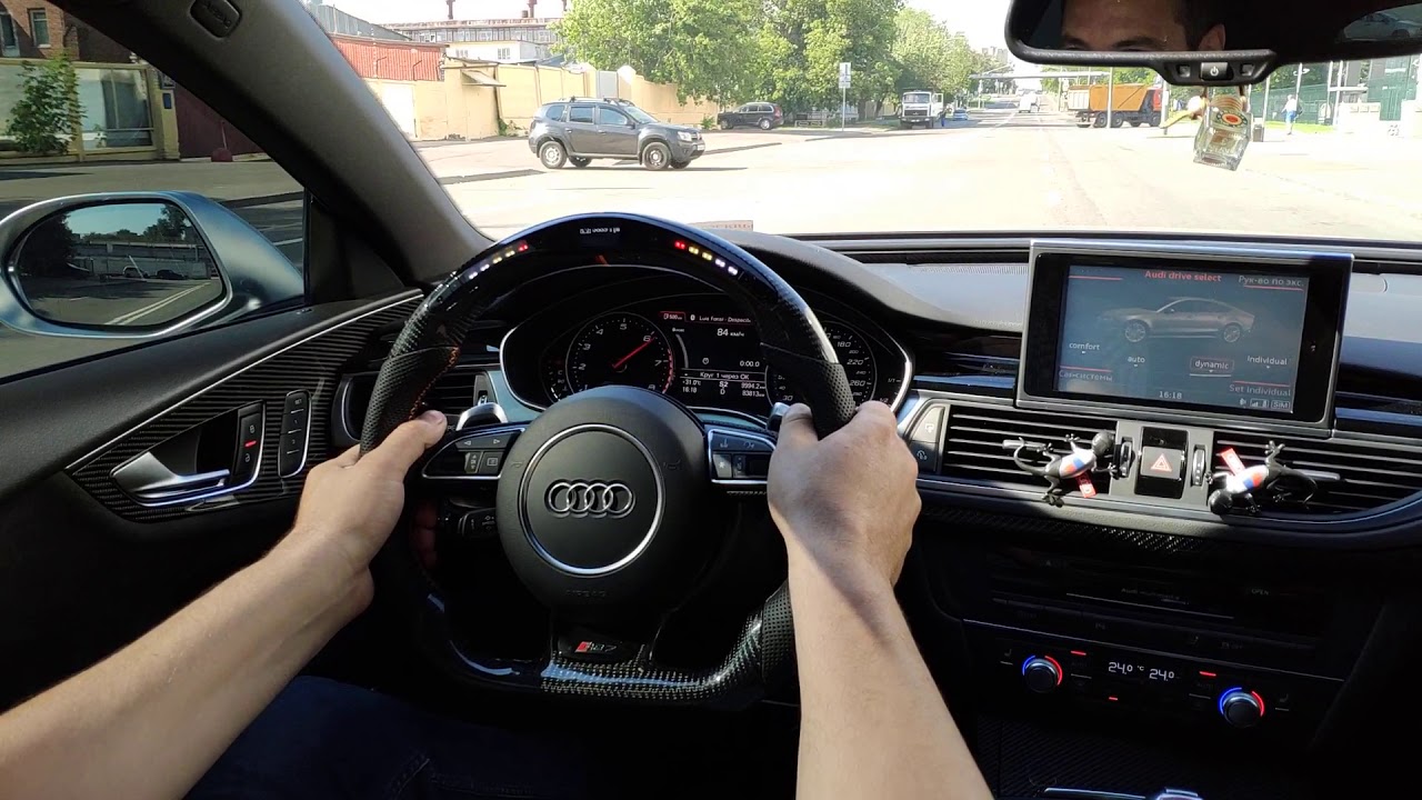 Audi RS7 carbon led steering wheel - YouTube