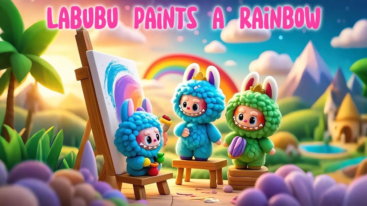 🌈🎨 Labubu Paints a Rainbow – Colors in the Sky with Labubu! 🐰 - YouTube