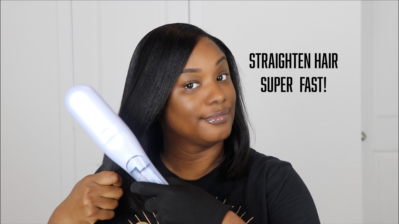 STRAIGHT HAIR SUPER FAST| WAVY TALK STEM STRAIGHTENER BRUSH - YouTube