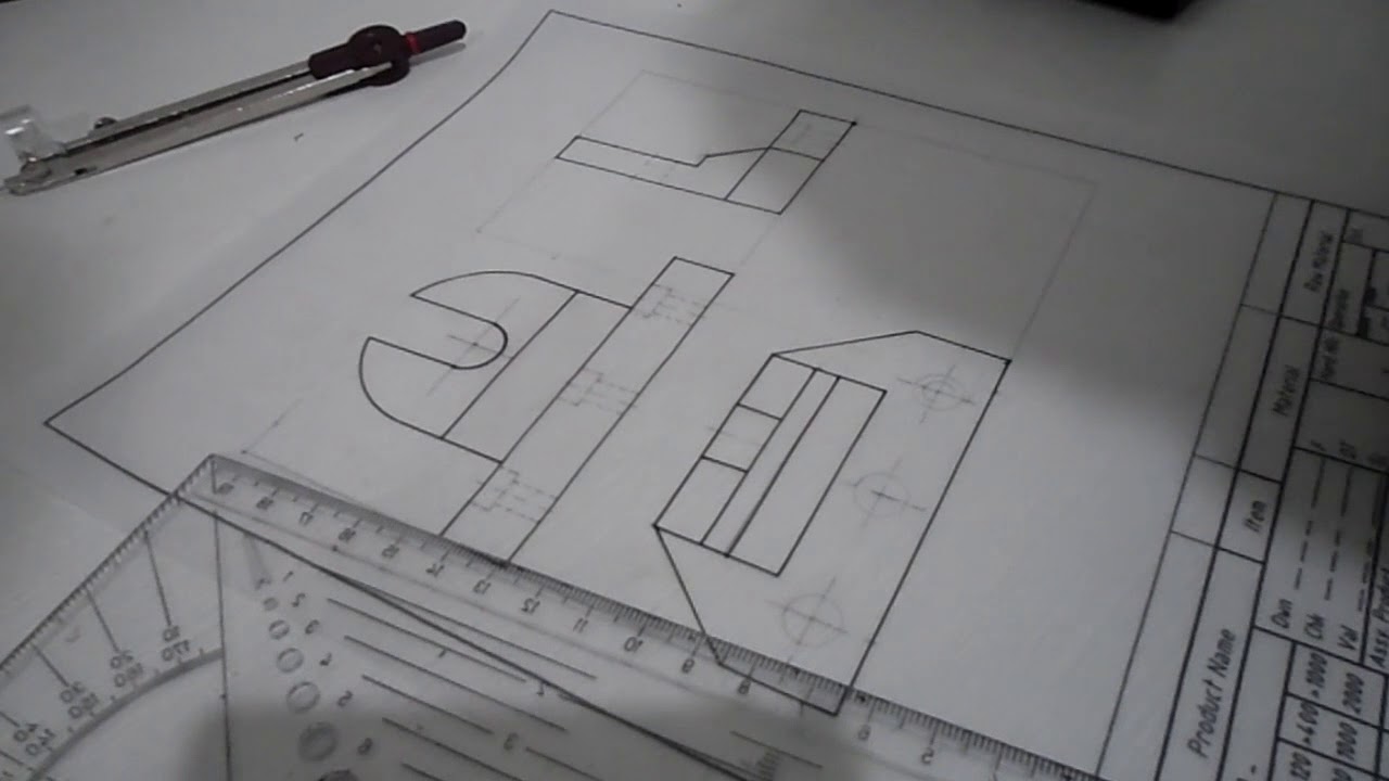 Basic Drawing - Tutorial Membuat Gambar Teknik, Dengan Proyeksi Eropa ...