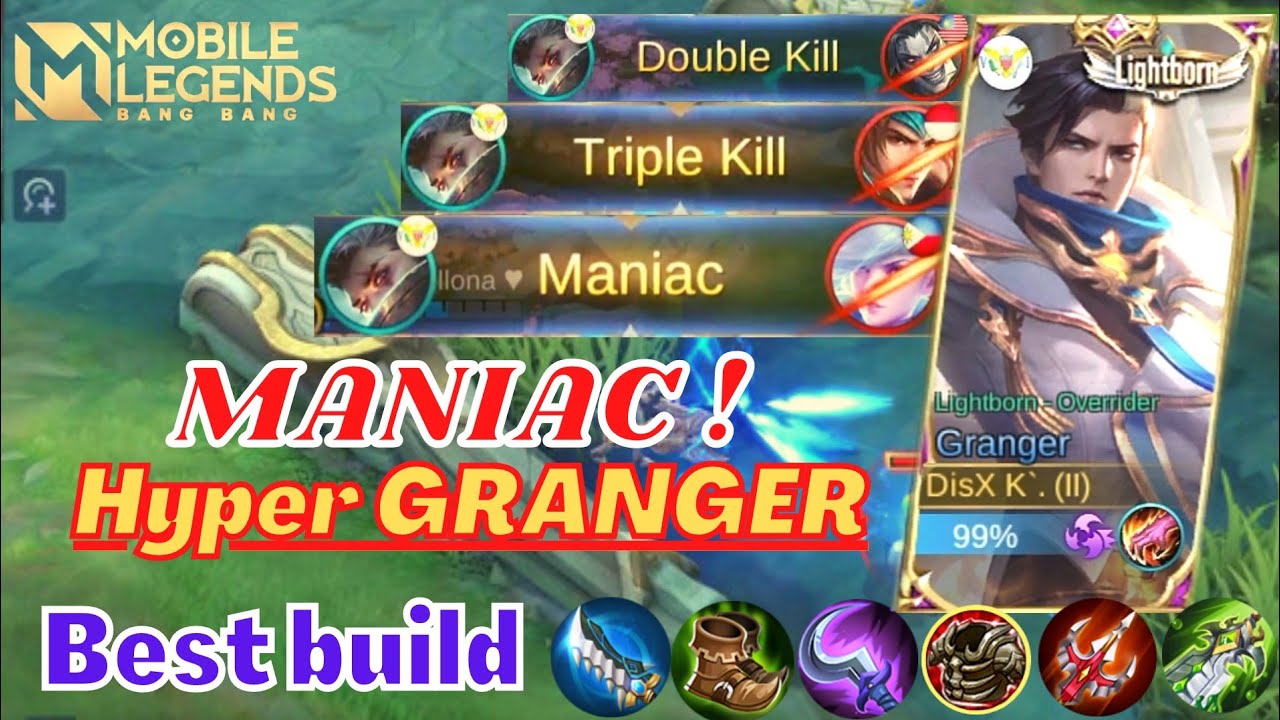 BEST BUILD/ITEM GRANGER TERBARU 2021 | MANIAC | TUTORIAL GAMEPLAY ...