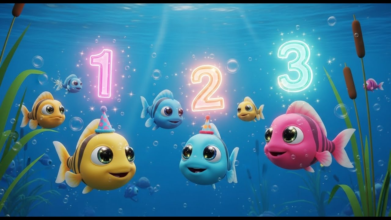 Counting Fish Swimming in the River 🐟🌊 | Numbers Song for Kids | Learn ...