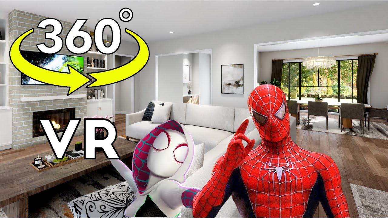 360° VR | Funny Video | SpiderMan, Spider Gwen... - YouTube