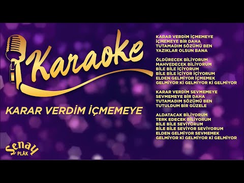 Karar Verdim İçmemeye - Karaoke - 70'ler Nostaljik Orijinal Alt Yapı Kayıtları