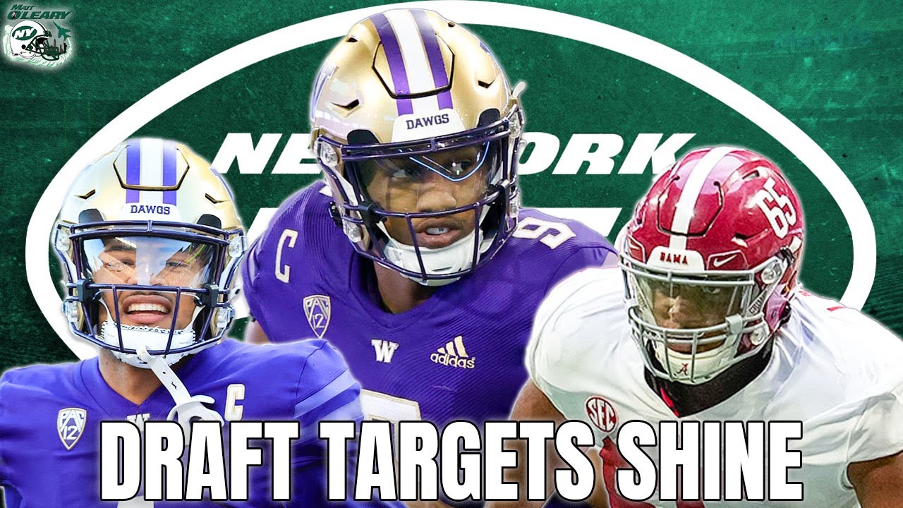 New York Jets Draft Targets Ball Out in College Football Playoffs - YouTube