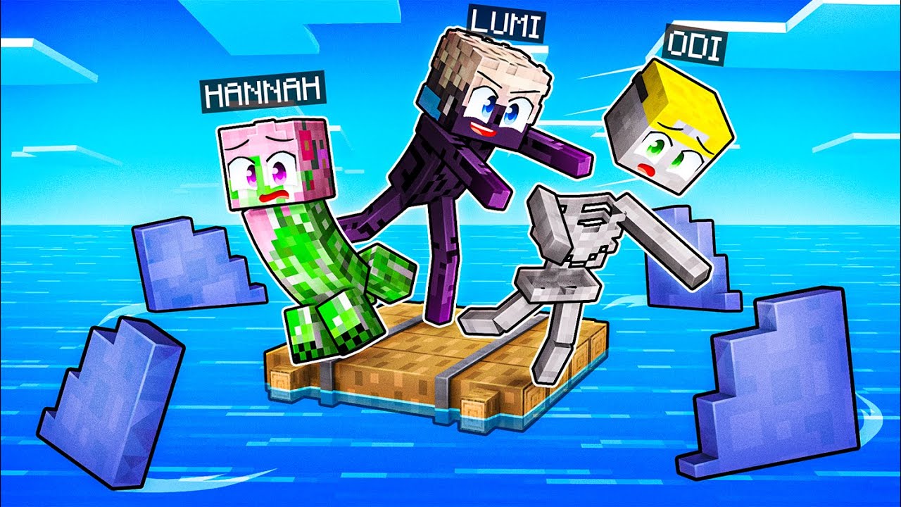 Als MOB auf EINEM FLOß Überleben in Minecraft! - YouTube