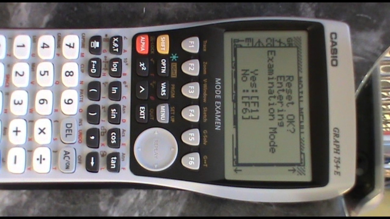 Casio Graph 75+E : exam mode exit combo with modified OS (method #2 ...