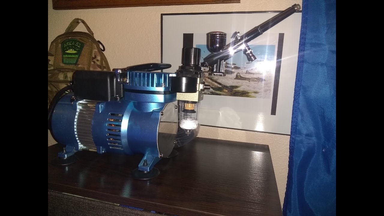 Master Airbrush 1/5 HP Cool Runner II Dual Fan Air Compressor Kit Model ...