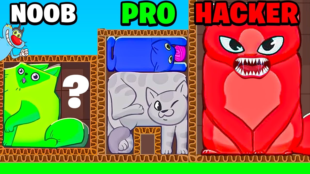 NOOB vs PRO vs HACKER | Puzzle Cats | With Oggy And Jack | Rock Indian ...