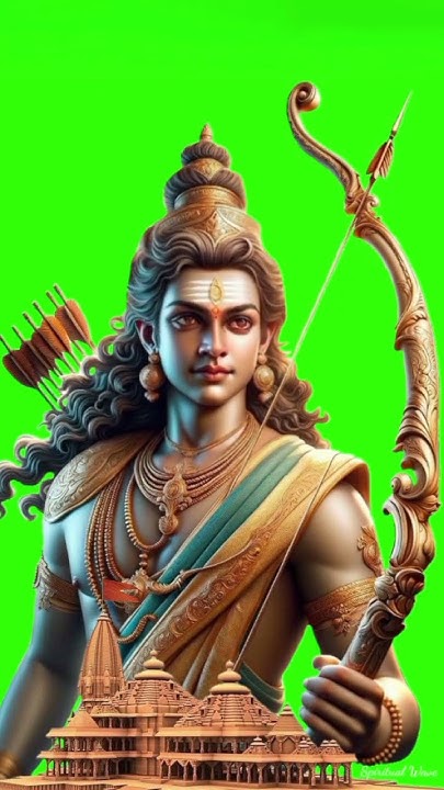 Shree Ram Green Screen Video 📷 Mere Ghar Ram Aaye Hai 🚩 Copyright Free #shorts #greenscreen #ram ...