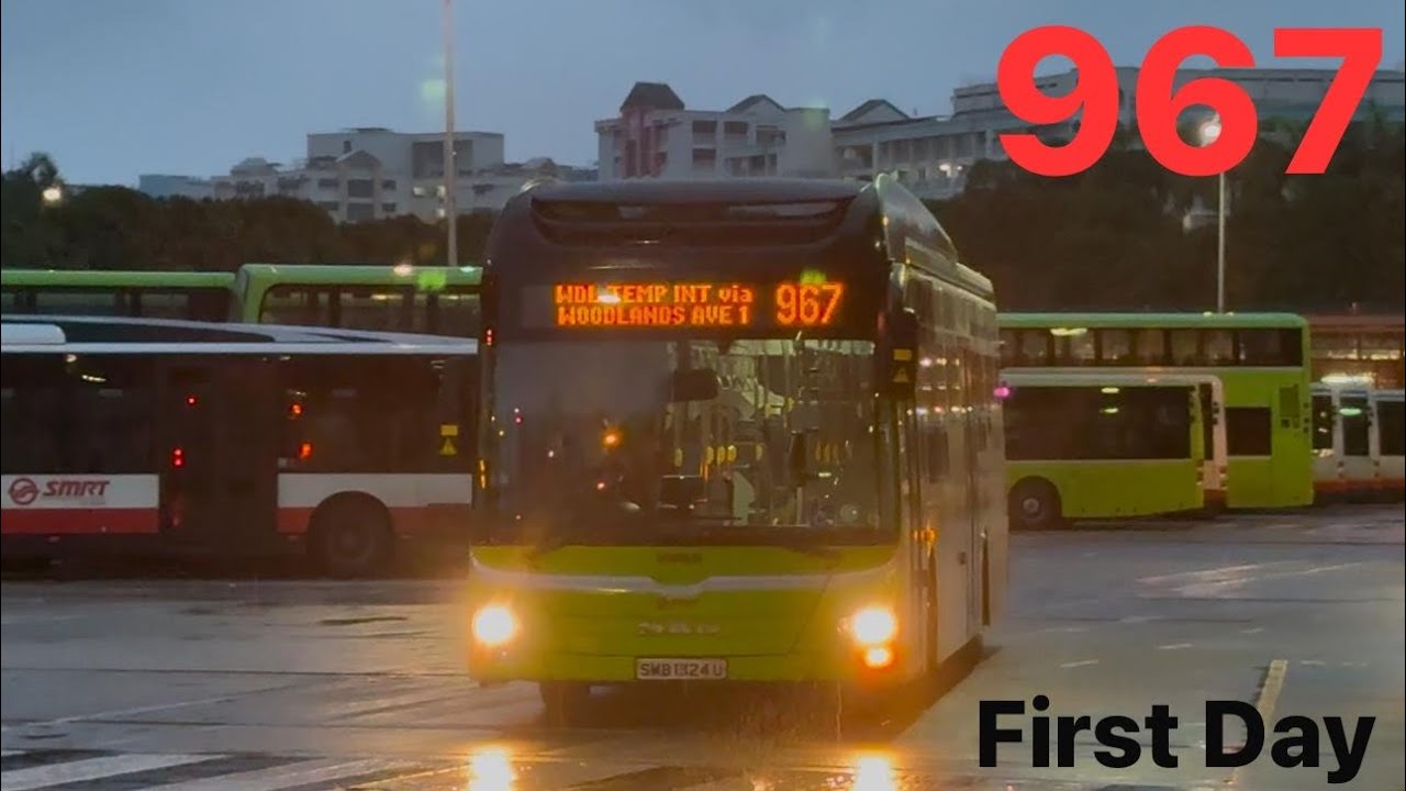 [First Day] SMRT Buses 967 MAN NL323F A22 E5 SMB1324U (Batch 2). - YouTube