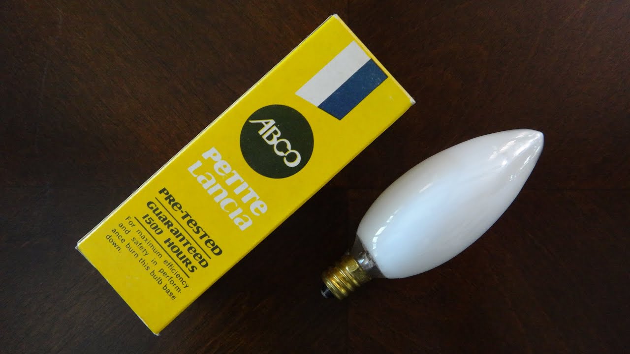 ABCO 60watt White Incandescent Flame Light Bulb - YouTube