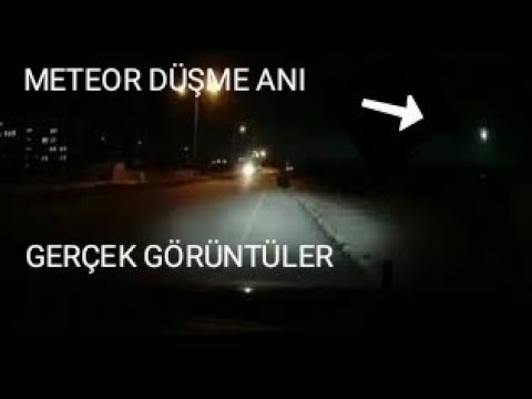 ERZURUM'DAN METEOR DÜŞME ANI