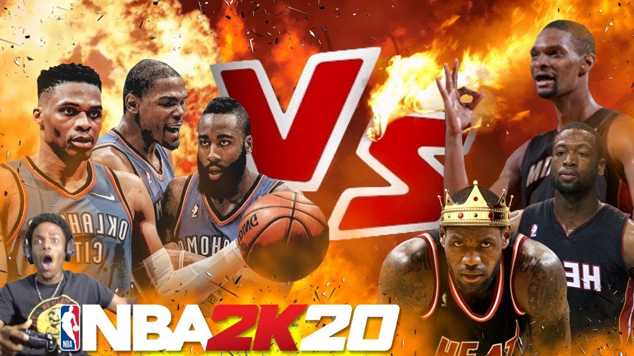 NBA 2K20 HEAT BIG 3 VS OKC BIG 3!! INSANE GAME! - YouTube
