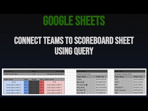 Google Sheets - Connect Teams to Scoreboard Using Query - Part 2 - YouTube