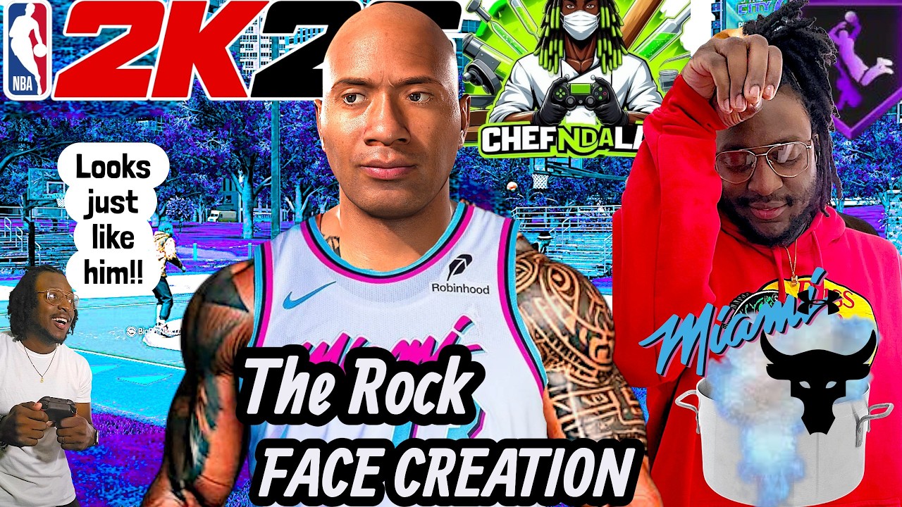 The Realest WWF/WWE Legend The Rock NBA 2k26 Face Creation (Chef's ...