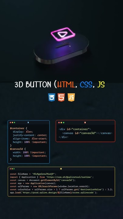 3d Button Htmlcssjs Gsap Code Programming Dev Development Youtube 