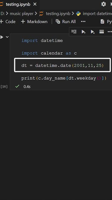 Find day of week of your birthday in Python #shorts - YouTube
