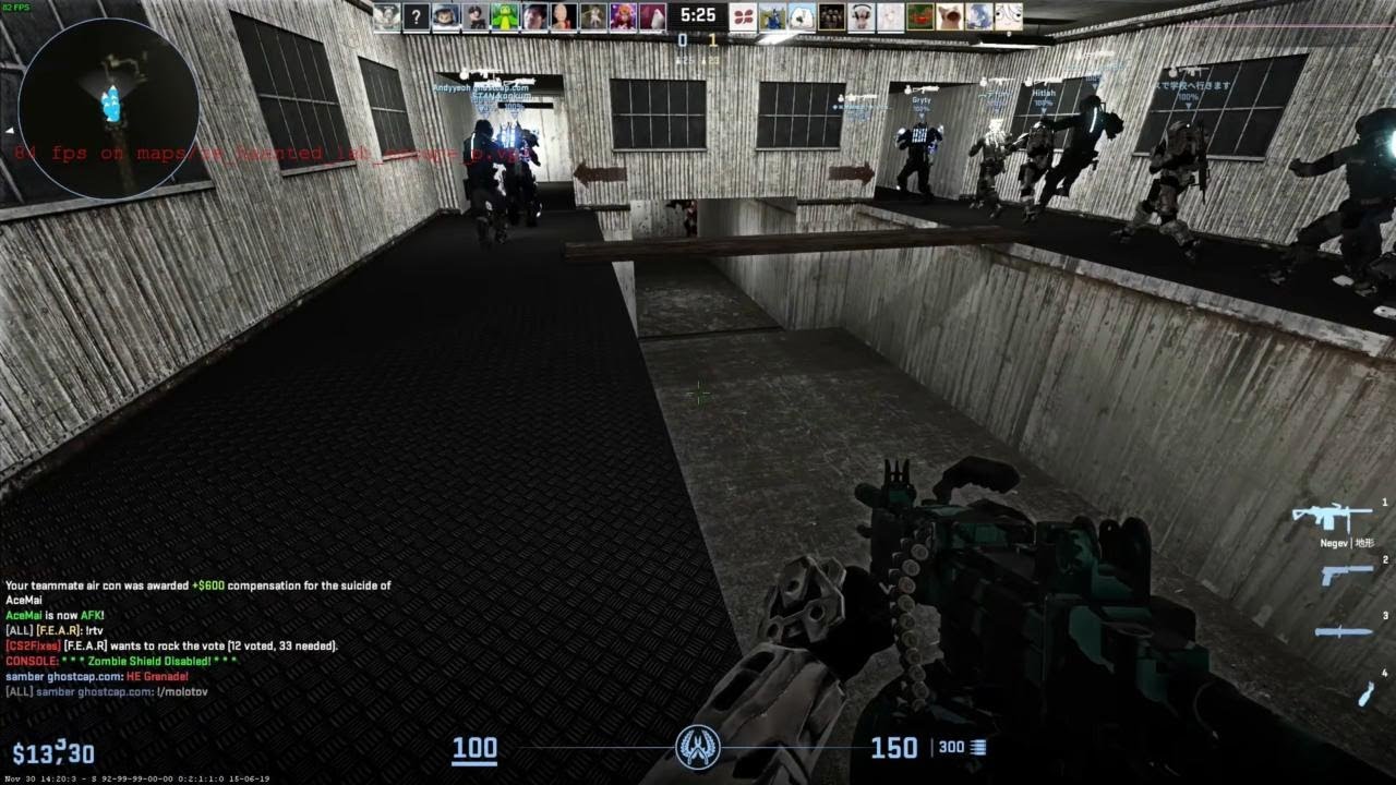 CS2 Zombie Escape ze_haunted_lab_escape_p GCG Server - YouTube