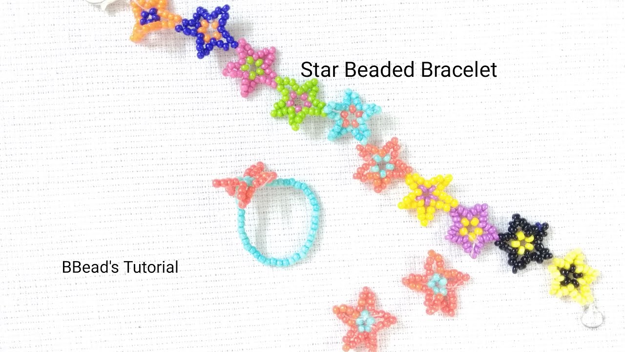 Star Beaded Bracelets/How to make beaded Star? - YouTube