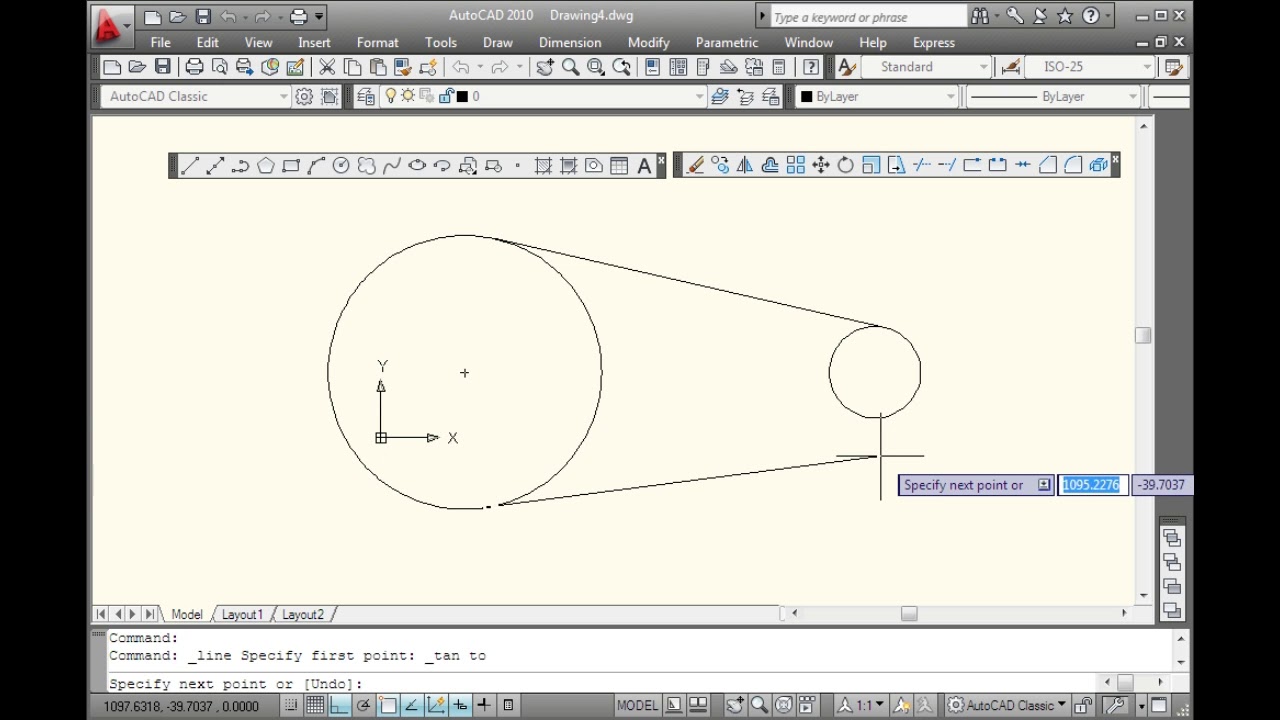 AutoCAD Tutorial #5 | How to find length of the belt| how to draw ...
