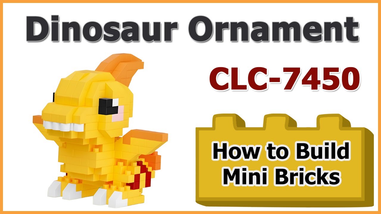 How to Build Mini Blocks Dinosaur Ornament No.7450 Review Instructions ...