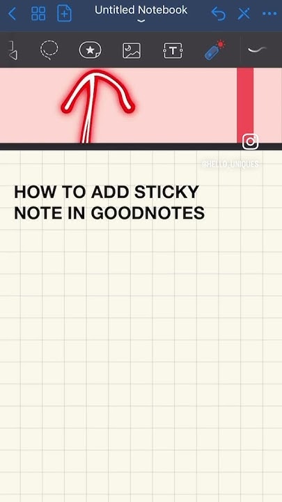How-to: Add sticky notes in #Goodnotes - YouTube