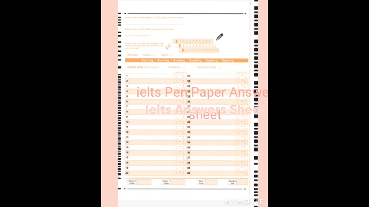 Ielts Pen Paper Answer Sheet - YouTube