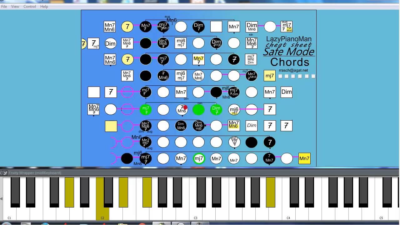 Animated Piano Cheat Sheet Row 6 ( Intermediate lessons ) - YouTube