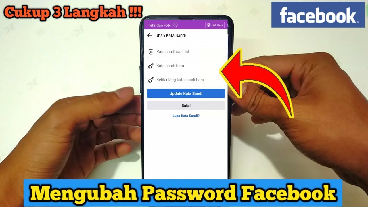 Cara mengganti kata sandi facebook || cara mengubah password facebook ...