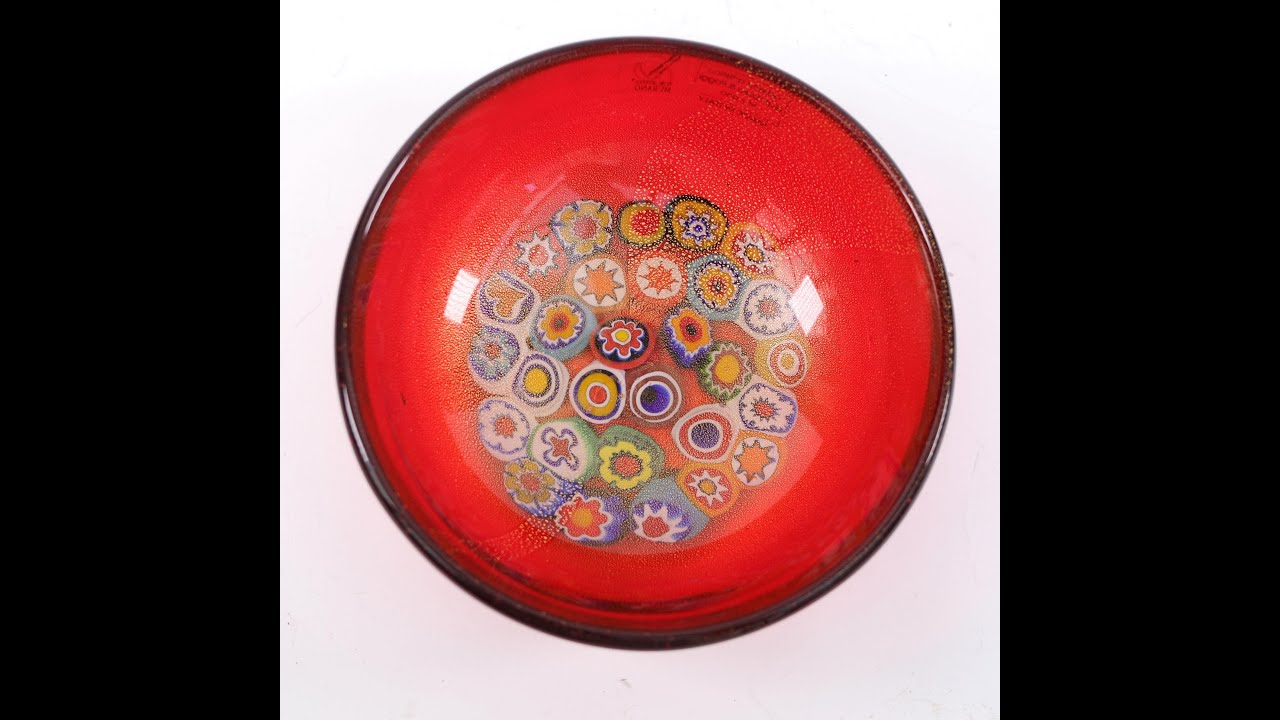 eBay Simon Willcock Antiques Murano Glass Gambaro Poggi Bowl Millifiori ...