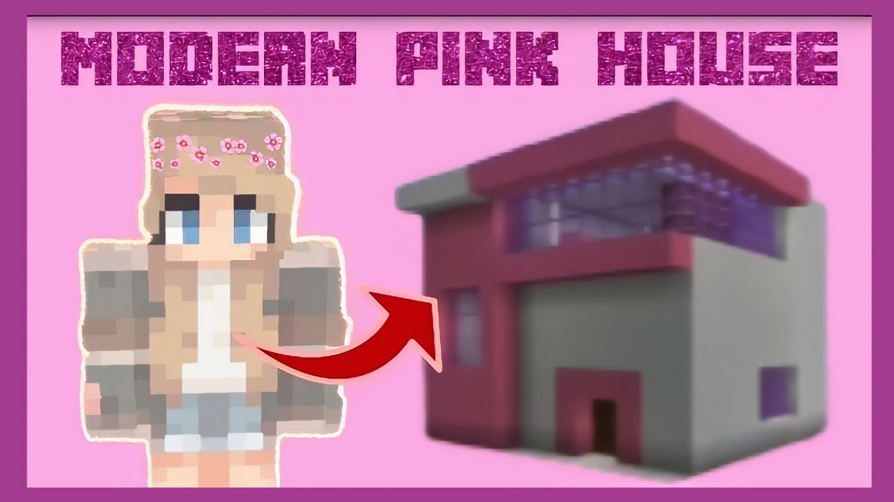 Minecraft Modern Pink House Tutorial🌸 #minecrafthouse - YouTube