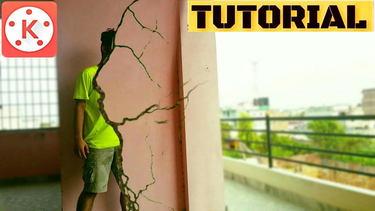 Crack wall effect with kinemaster in English - YouTube